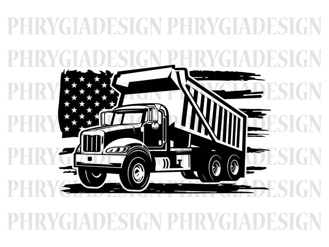 US Dump Truck Svg , Construction Svg , Heavy Equipment Svg , Truck Svg ...