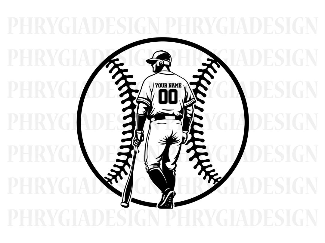 Baseball Player Svg Png , Personalized Name Svg , Baseball Player ...
