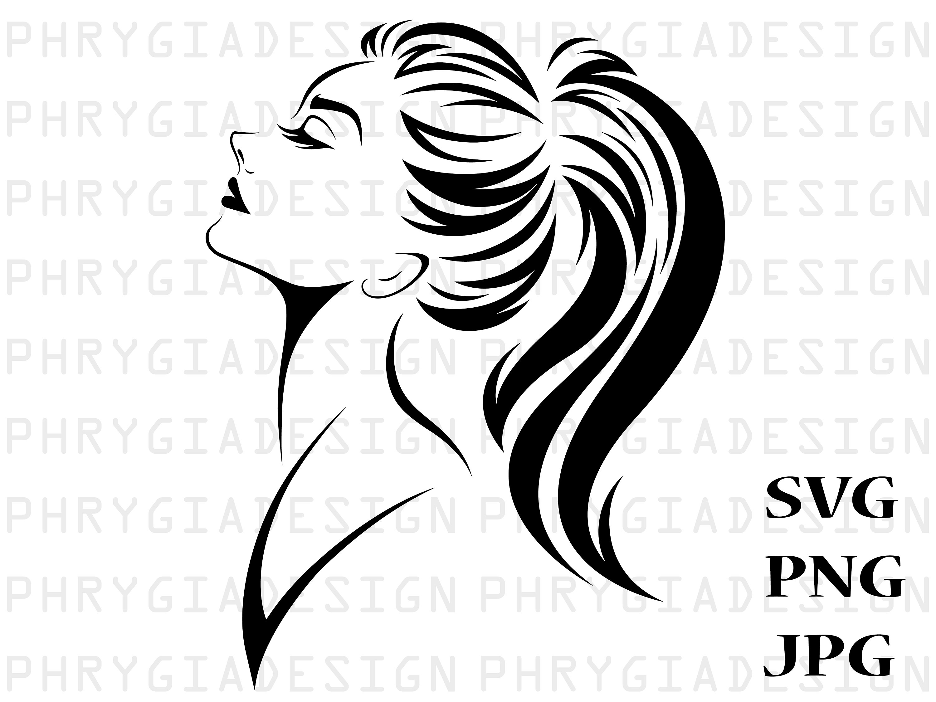 Beautiful Woman Svg Png Woman Silhouette Svg Woman Face - Etsy Australia