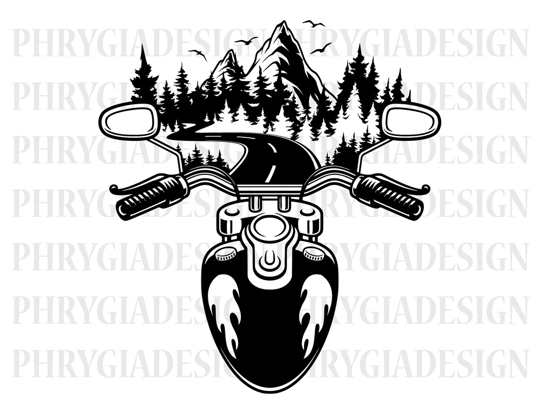 Rider Svg , Motorcycle Svg , Biker Mountain Svg , Mountain Scene Svg ...