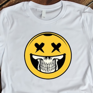 Smiley Skull Svg , Smiley Face Skull Svg , Smiley Svg , Smiley Shirt ...