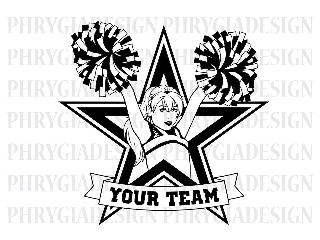 Cheerleader Svg , Cheerleading Svg , High School Cheer , Girls Pom ...