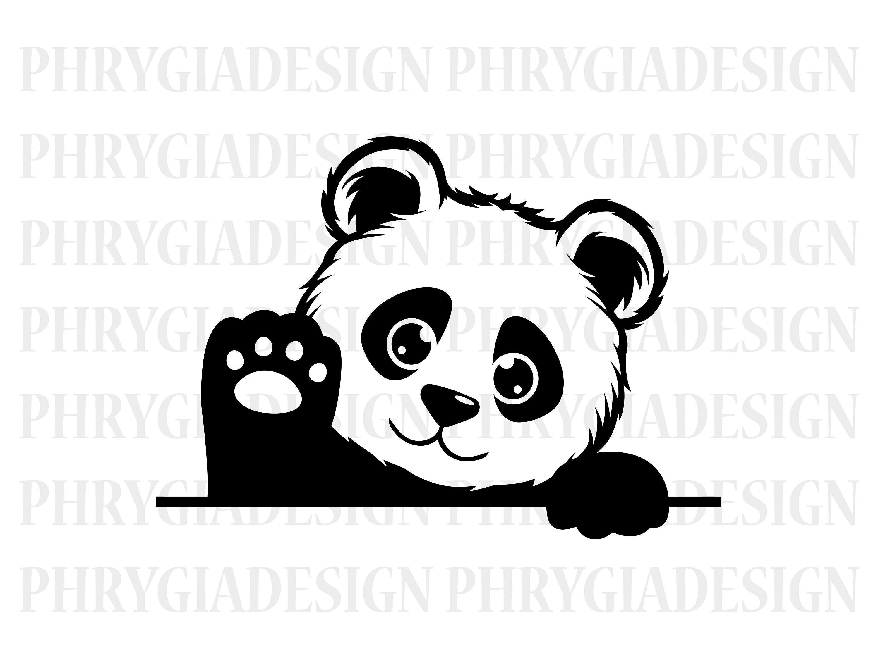 Panda Peeking Svg , Cute Panda Svg , Panda Svg , Baby Panda Svg , Cute ...