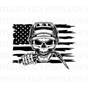 Skull and Welding Torch Svg Png , Us Welder Skull , Welder Skull Svg ...