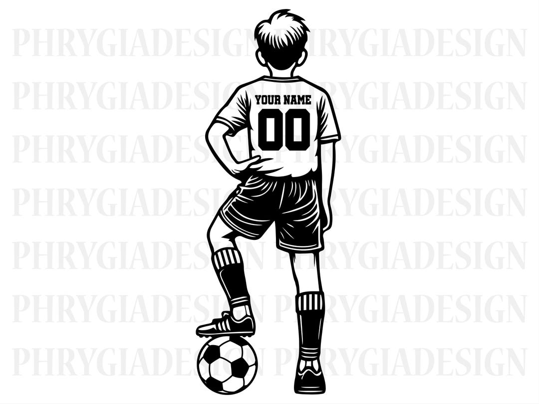 Soccer Kid Player Svg Png , Soccer Boy Svg , Soccer Svg , Personalized ...
