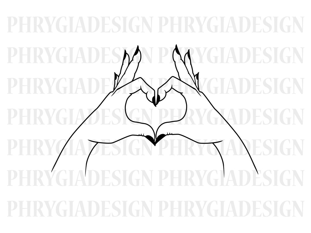 Heart Hands Svg , Love Hands Svg , Heart Sign Svg , Valentines Svg ...