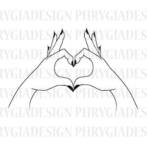 Heart Hands Svg , Love Hands Svg , Heart Sign Svg , Valentines Svg ...
