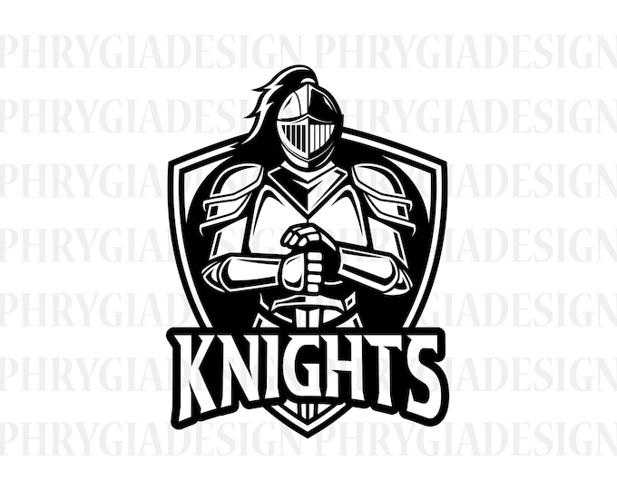 Cartoon Knight Svg, Suit of Armor Svg, Silhouette Shadow SVG Cut File ...