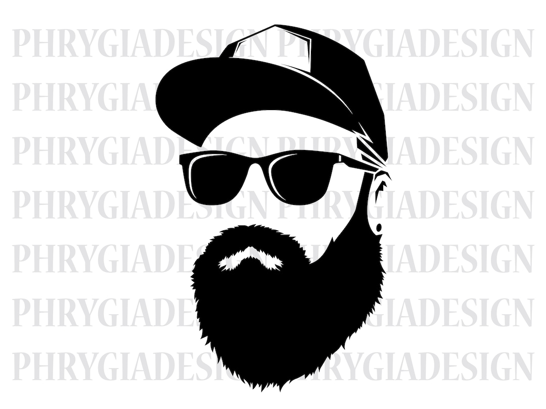 Beard Man Svg , Beard Man Face Svg , Dad Life Svg , Dad Hat , Beard Man ...