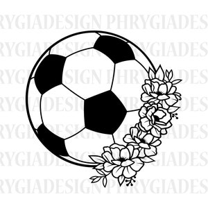 Floral Soccer Svg , Football Svg , Soccer Svg , Girls Soccer Svg ...