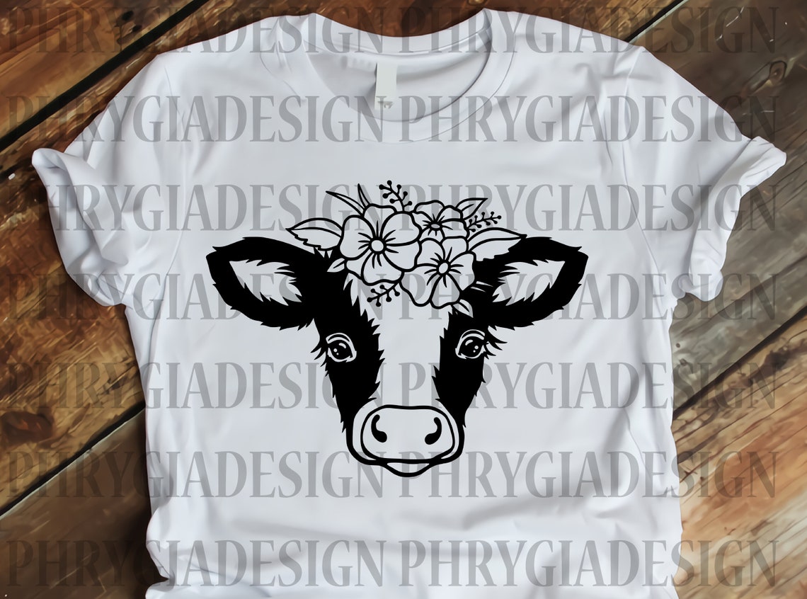 Cute Cow Svg , Floral Cow Svg , Floral Animal Svg , Floral Farm Animal ...