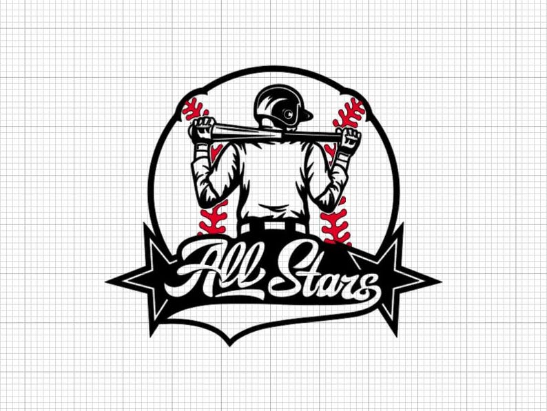 All Stars Svg , Baseball Player Svg , Personalized Name Svg , Baseball ...