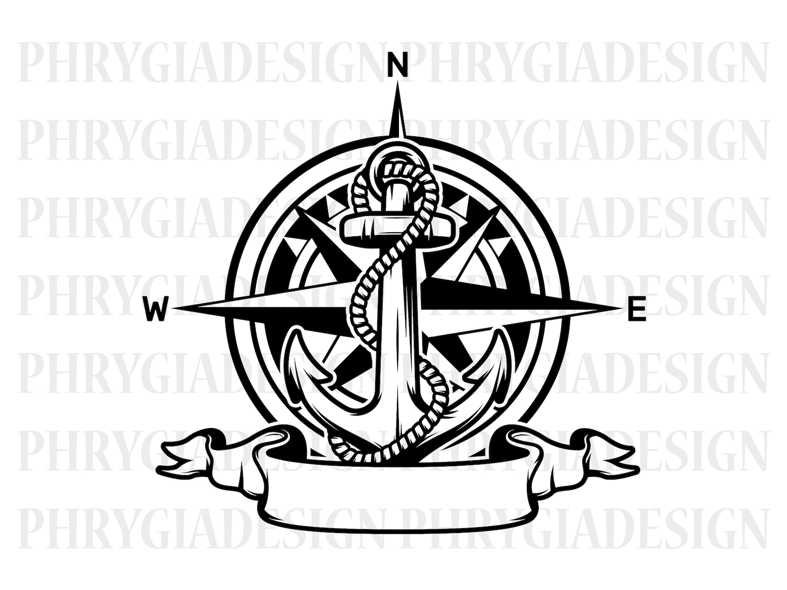 Anchor Compass Svg , Nautical Anchor Svg , Nautical Compass Svg ...