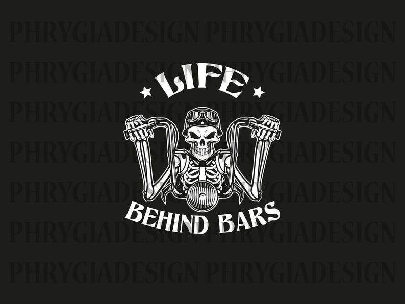 Skeleton Life Behind Bars Svg , Skeleton Drive Motorcycle Svg , Biker ...
