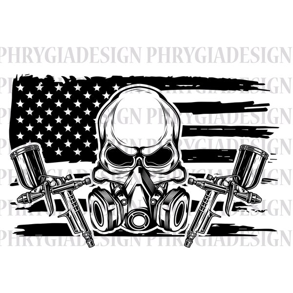 Painted Skull - Etsy