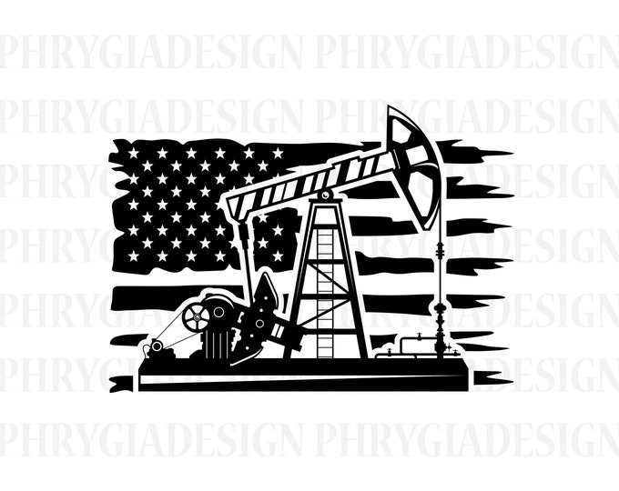 US Oil Rig Svg | Oil Drilling Svg | Oil Derrick Svg | Oil Field Svg ...