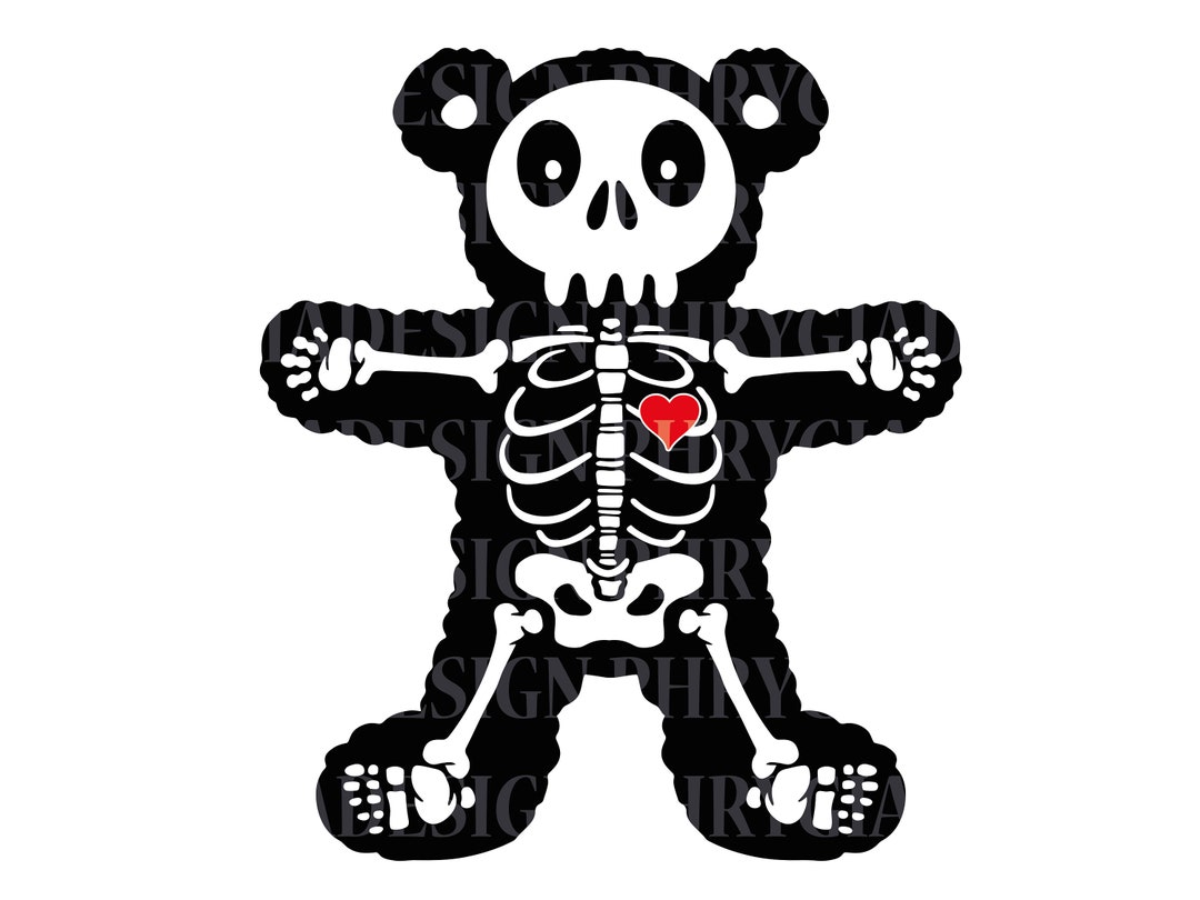 Teddy Bear Skeleton Svg , Teddy Bear Svg , Teddy Bear Shirt Svg , Teddy ...