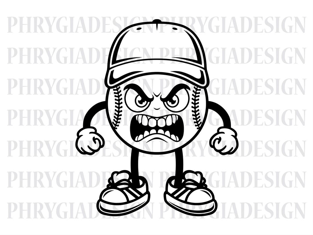 Angry Baseball Ball Svg , Baseball Svg , Game Day Shirt , Baseball Ball ...