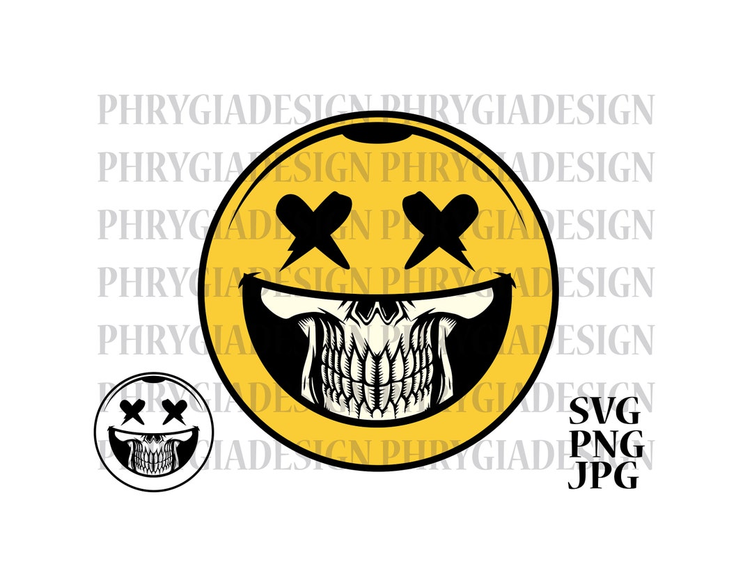 Smiley Skull Svg , Smiley Face Skull Svg , Smiley Svg , Smiley Shirt ...