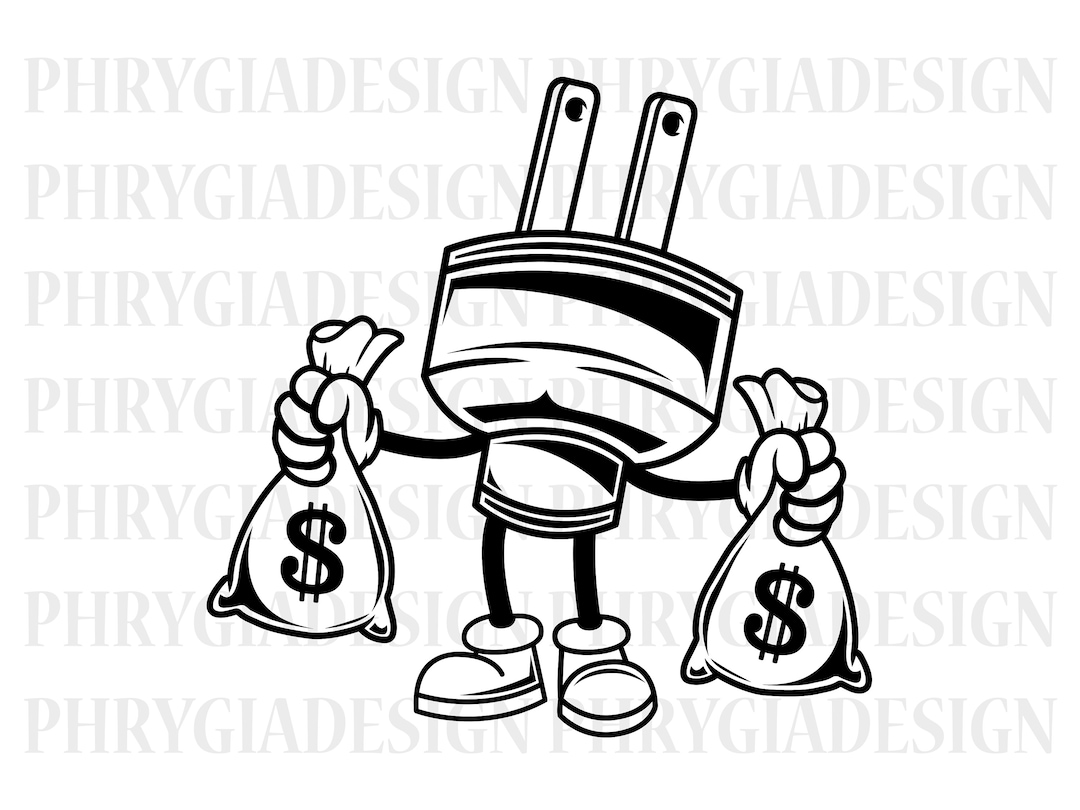 Electrical Plug Money Bag Svg , Electric Plug Svg , Hip Hop Rapper ...