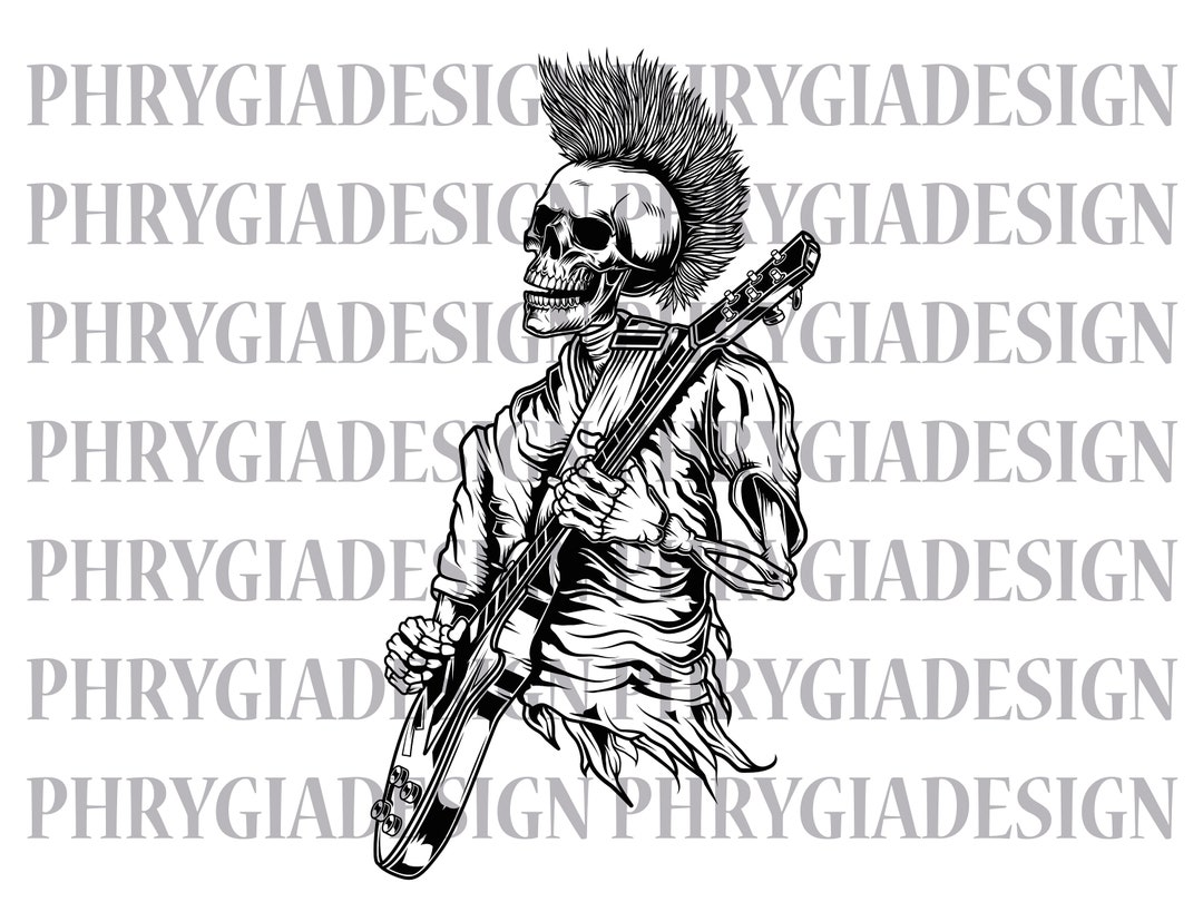 Rocker Skull Svg Punk Rock Skull Svg Punk Rock Svg Skull - Etsy