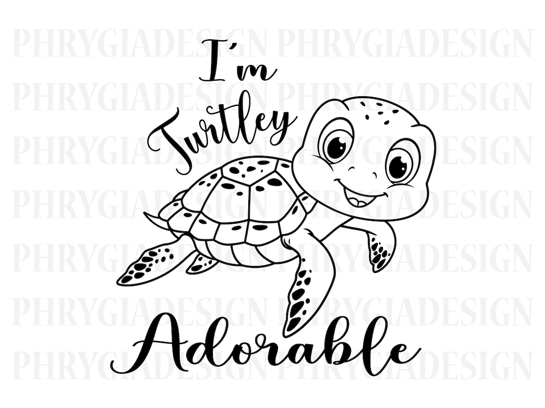 Turtley Adorable Svg , Baby Girl Svg , Cute Baby Turtle Svg , Turtle ...
