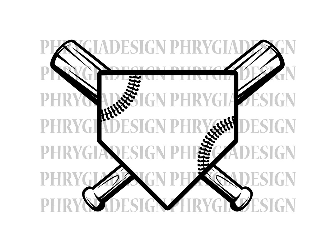Home Plate Svg Png , Baseball Svg , Cross Bats Svg , Baseball Softball Svg , Baseball Mom Svg ...