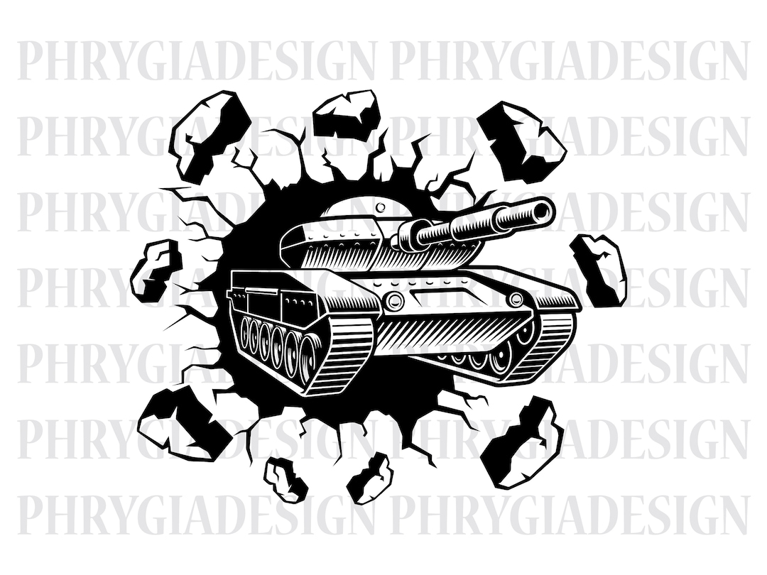 Smashing Tank Svg , Military Tank Svg , War Vehicle , Army Svg ...