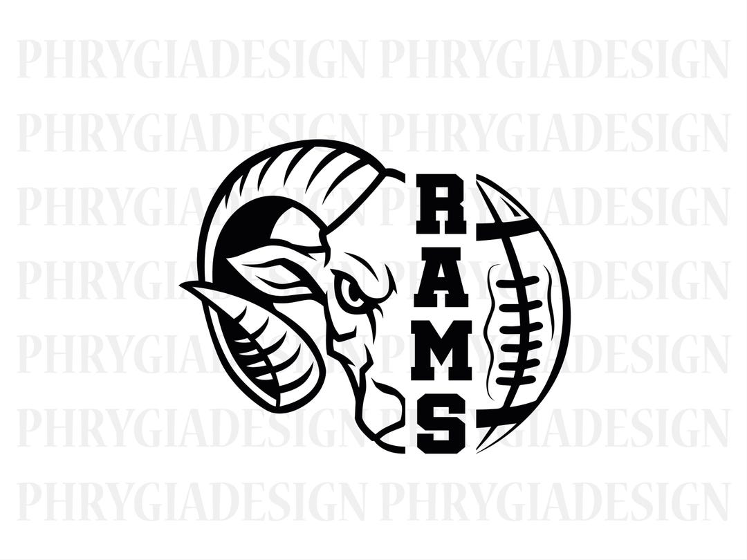 Rams Svg Png , Ram Head Svg , Football Svg , Ram Cut File , Sports Svg ...