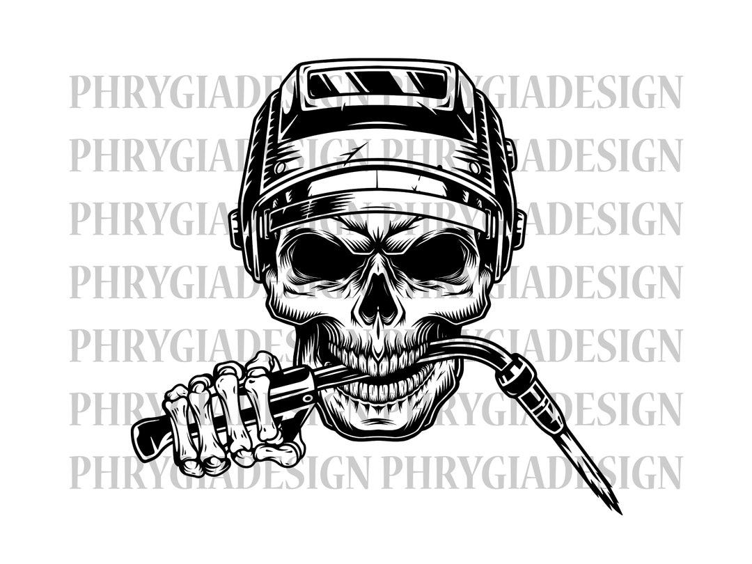 Skull and Welding Torch Svg Png , Welder Skull Svg , Welder Svg ...
