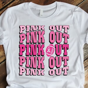 Pink Out Football Svg , Fight Cancer Pink Ribbon Svg , Pink Out Svg ...