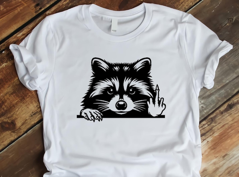 Raccoon Middle Finger Svg , Raccoon Svg , Peeking Raccoon Svg , Peeking ...