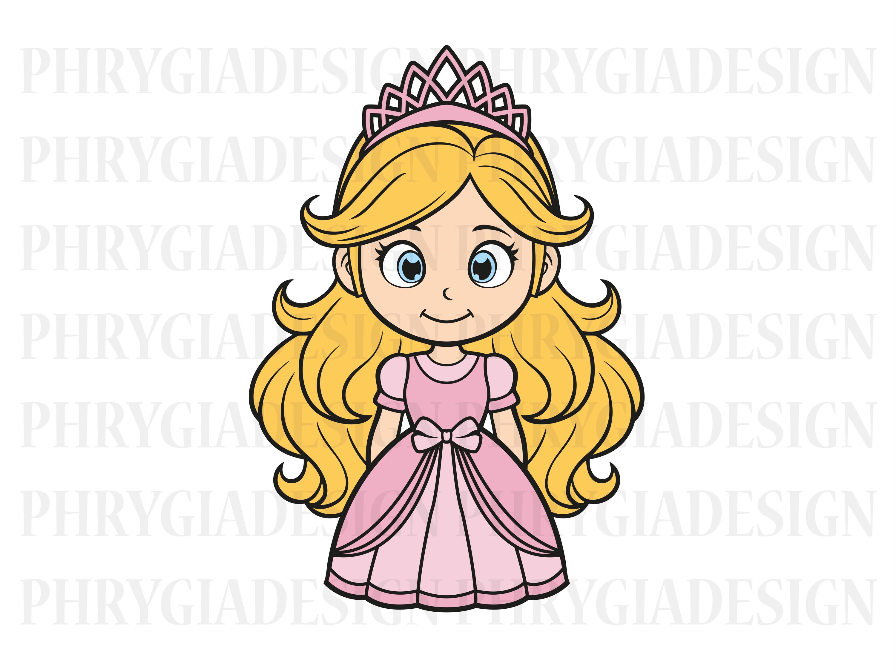 Cute Princess Svg , Princess Svg , Cute Girl Svg , Girl Svg , Princess ...
