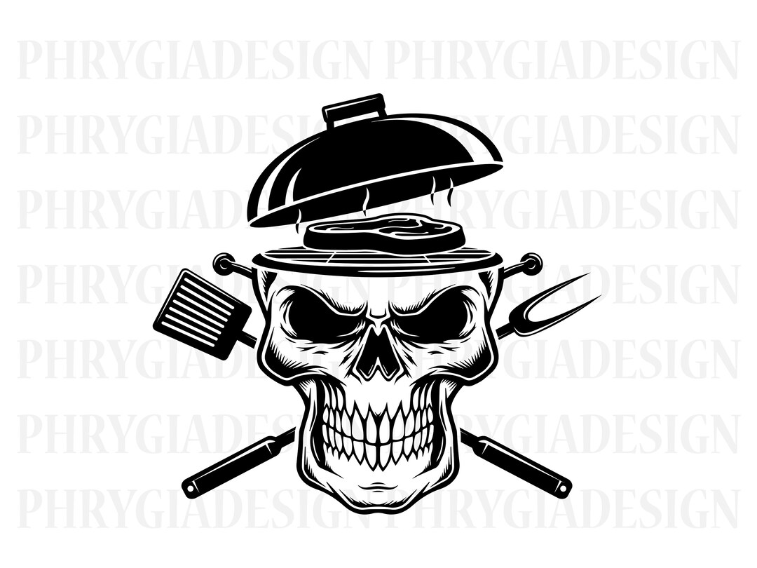 Grill Skull Svg , Griller Crossbones Svg , Grilling Shirt Svg , Skull ...