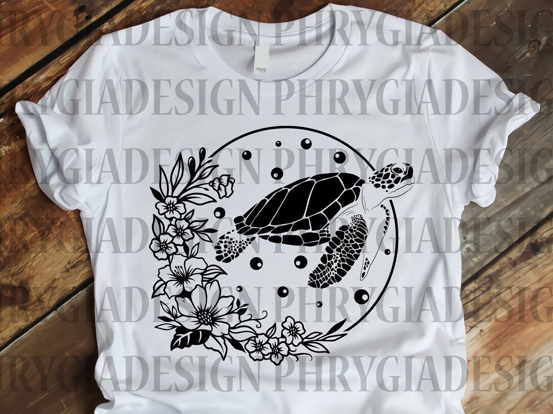 Floral Turtle Svg Sea Turtle Svg Turtle Svg Flower - Etsy