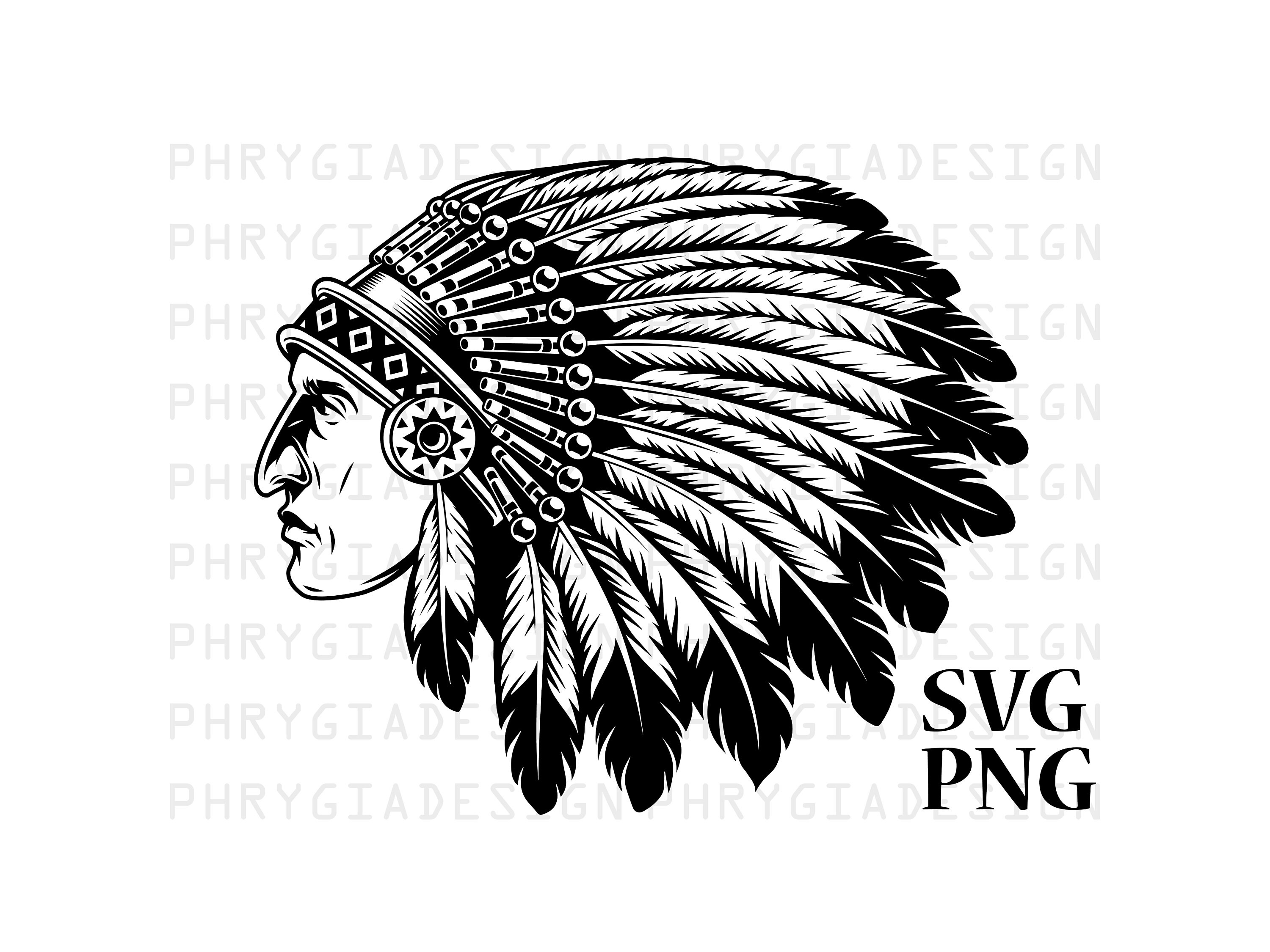 Native American Chief Drawing