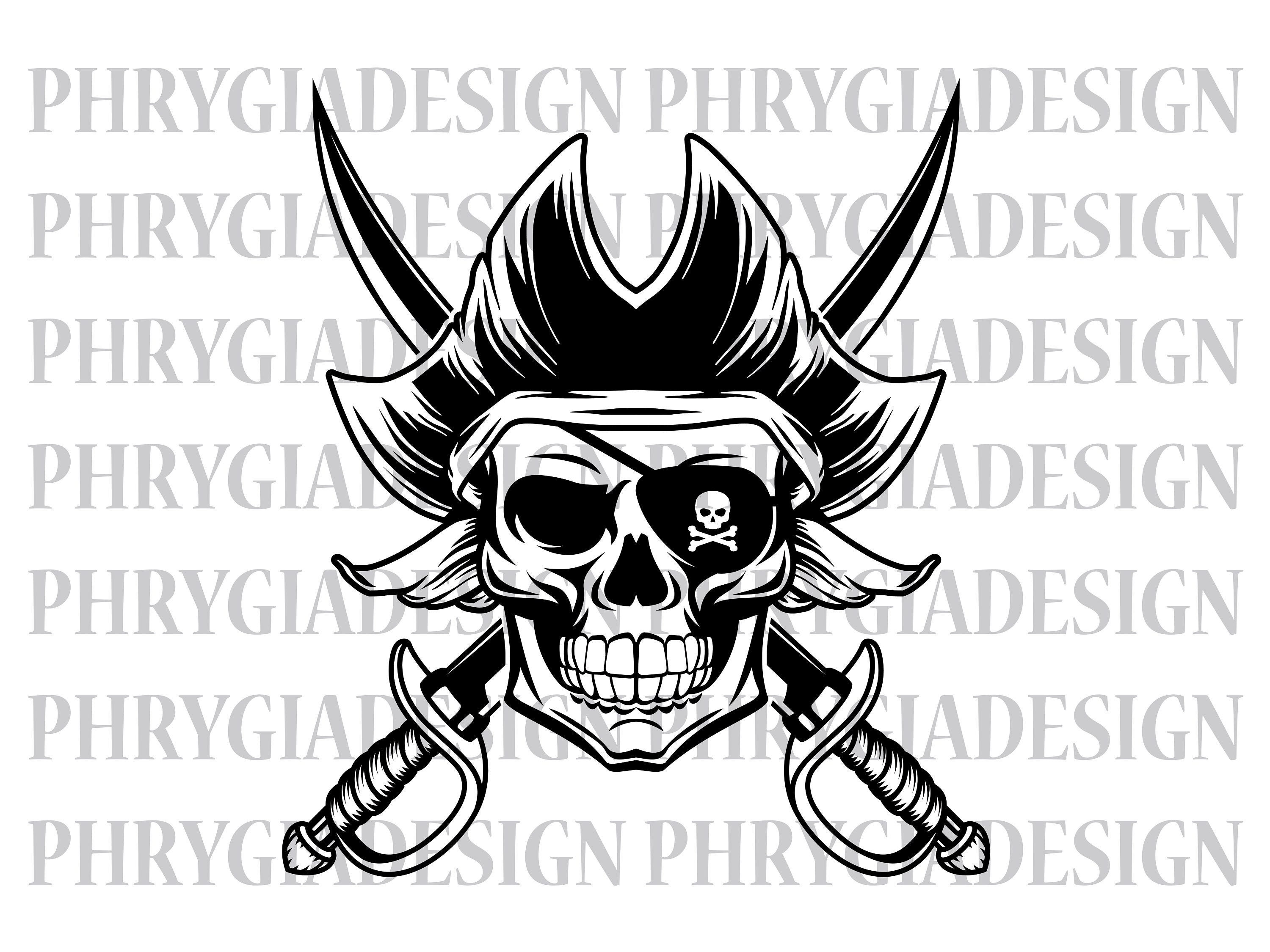 Pirate Skull Svg Pirate Svg Skull Svg Pirate Clipart - Etsy