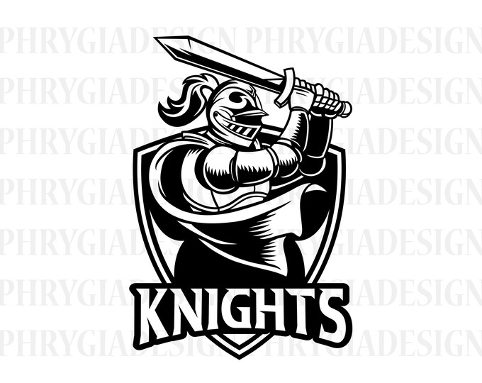 Cartoon Knight Svg, Suit of Armor Svg, Silhouette Shadow SVG Cut File ...