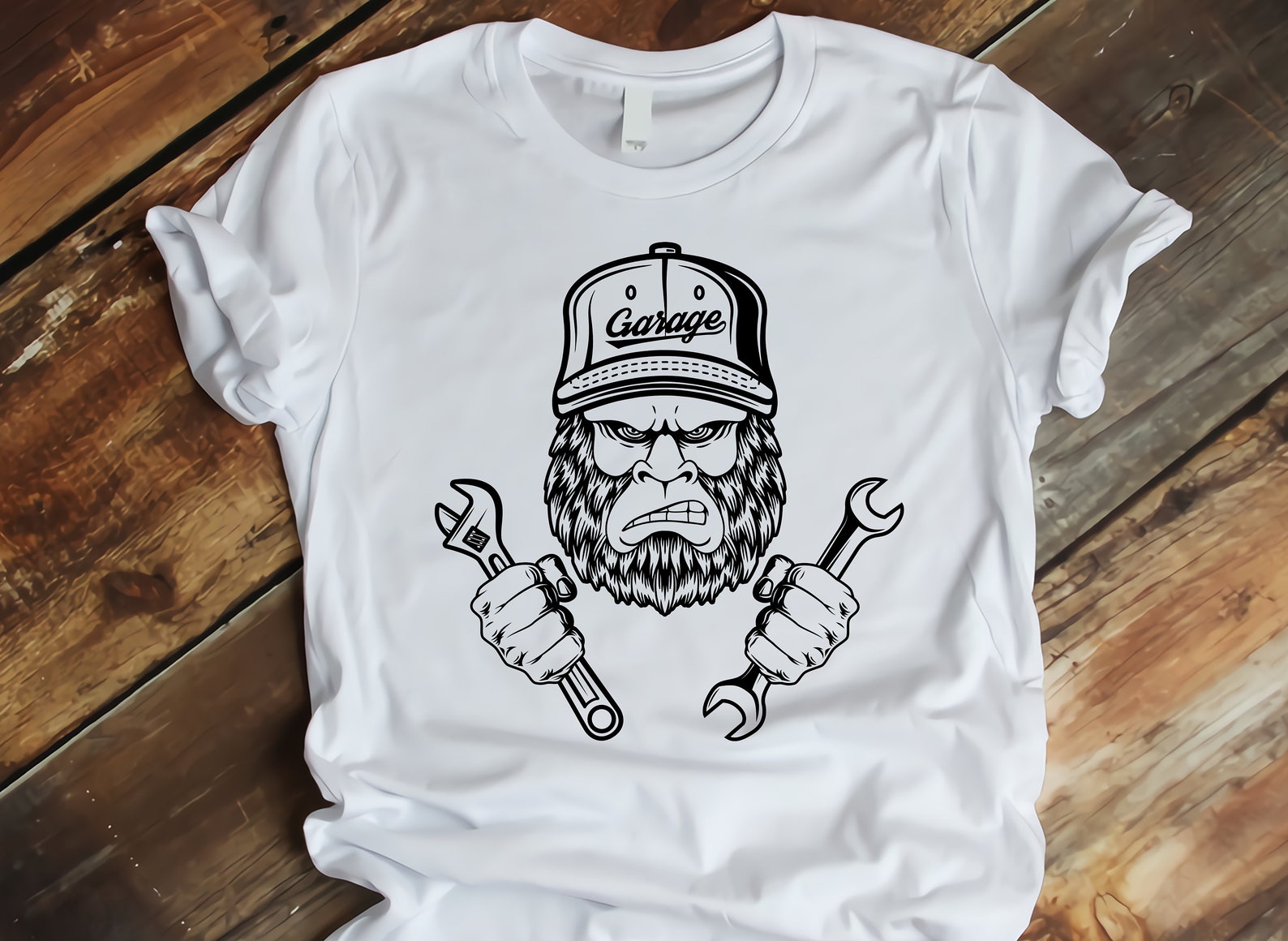 Bigfoot Mechanic Svg , Sasquatch Svg , Bigfoot Svg , Wrenches Svg ...