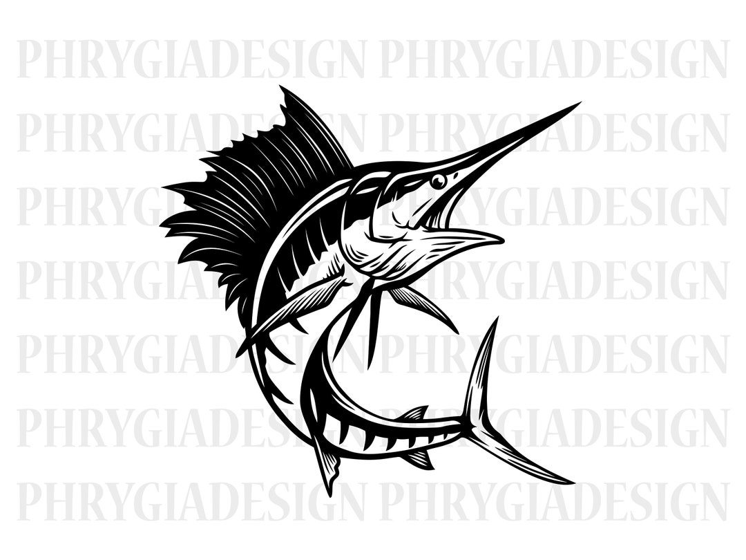 Blue Marlin Svg , Sailfish Svg , Sailfish Fishing Svg , Fishing Svg ...