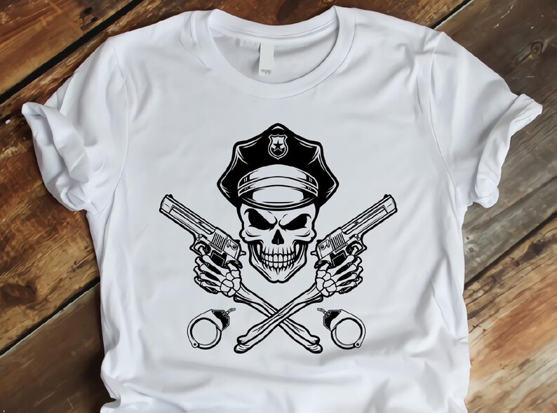 Police Skull Svg Png , Police Svg , Skull Police Officer , Cop Uniform ...