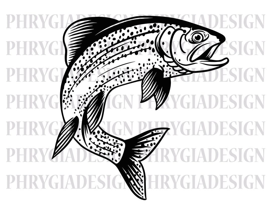 Trout Fishing Svg Png , Trout Fish Svg , Trout Fish Clipart , Trout Svg ...