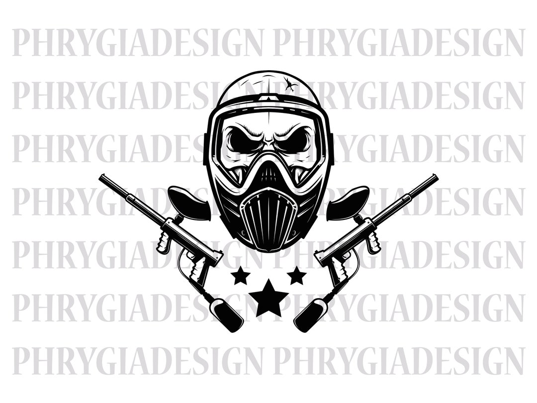 Paintball Skull Svg , Paintball Player Svg , Paintball Clipart ...