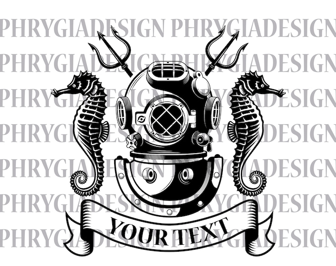 Classic Dive Helmet Design .SVG File - Etsy Canada
