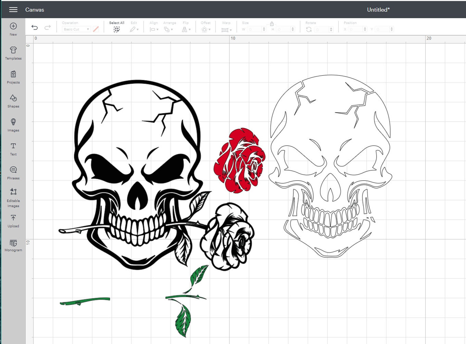 Skull Rose Svg , Skull Biting Rose SVG , Skull T-shirt , Rose Svg ...
