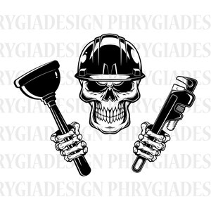 Plumber Skull Svg , Plumber Svg , Pipefitter Skull Svg , Plumber Shirt ...