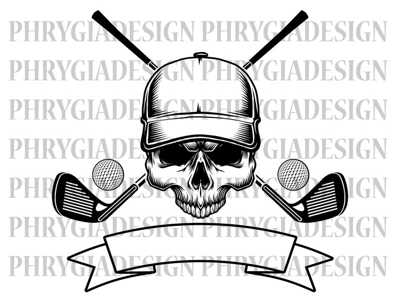 Golf Skull Svg Png Golf Svg Skull Svg Golf Clipart - Etsy