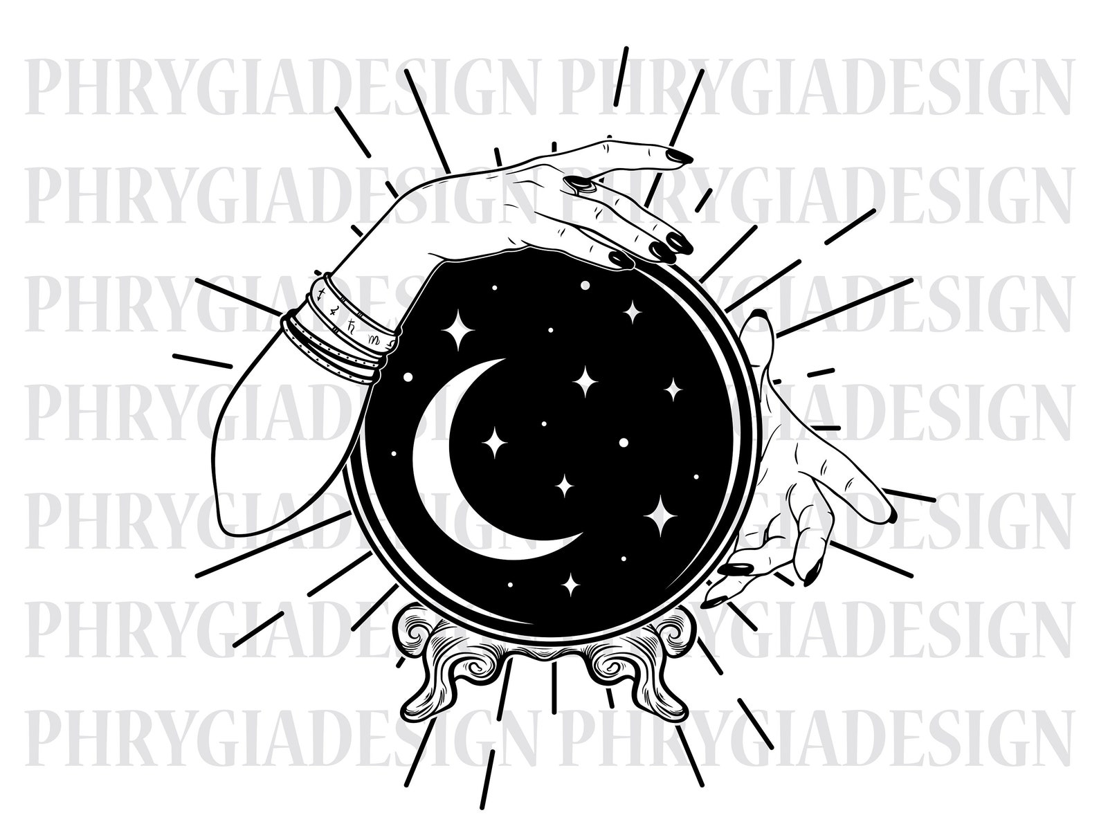 Crystal Ball Svg Mystical Svg Moon Svg Psychic Svg - Etsy