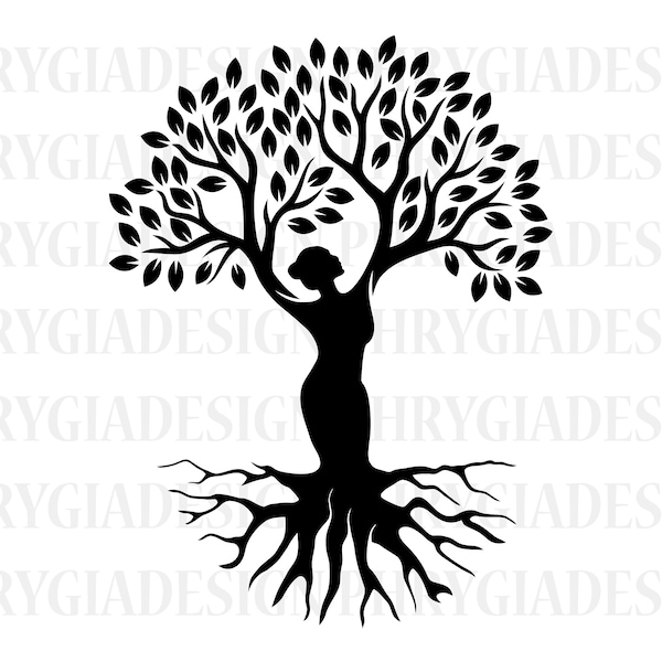 Silhouette Tree Woman - Etsy
