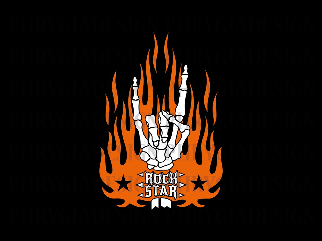 Rock Star Svg , Rocker Svg , Rock and Roll Music Svg , Skull Rock N ...